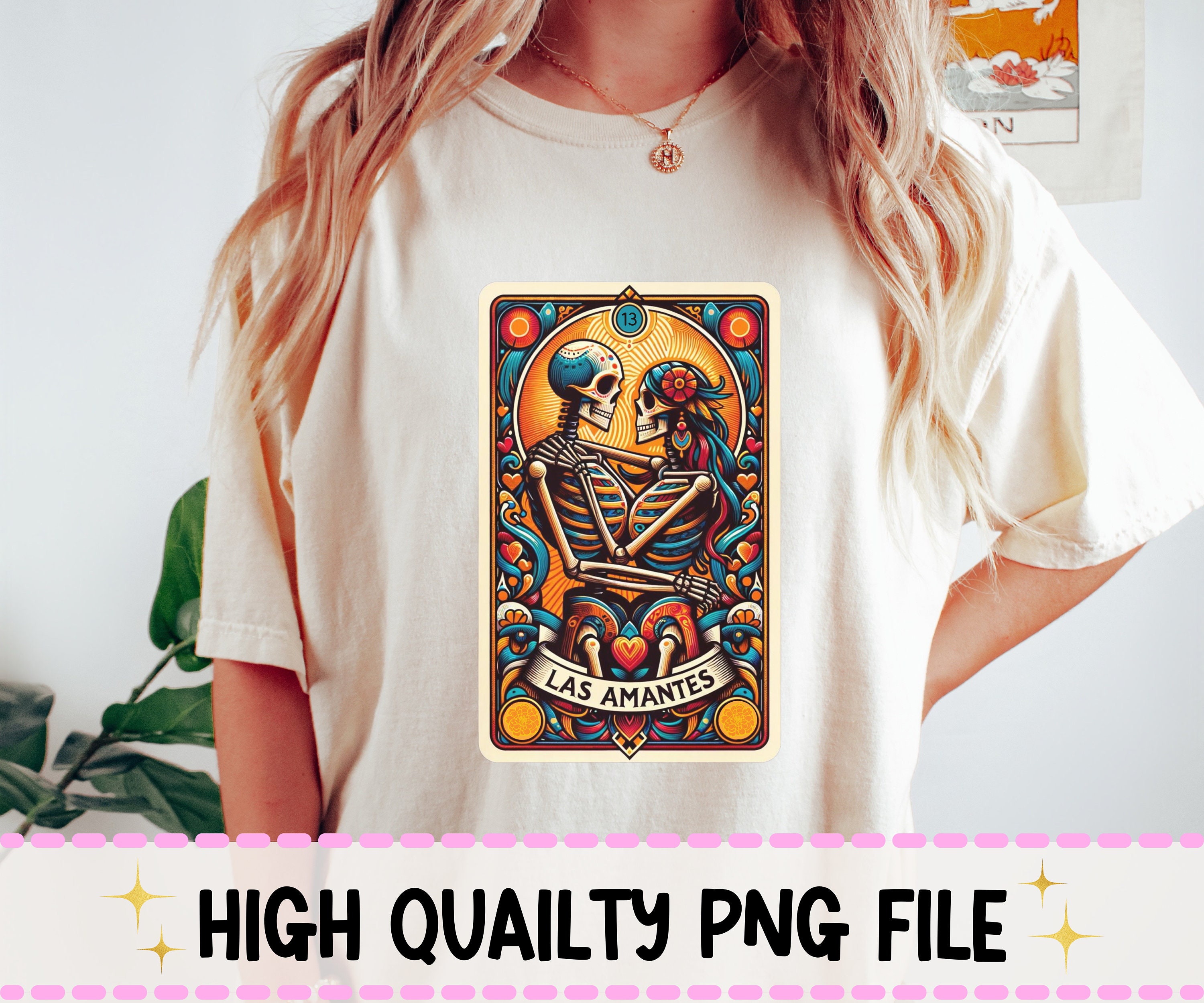 La Amantes Tarot Card PNG the Lovers Tarot Card PNG Sublimation Design ...