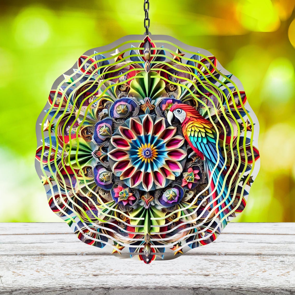 Parrot Wind Spinner Wind Spinner Png Parrot Mandala Wind Spinner ...