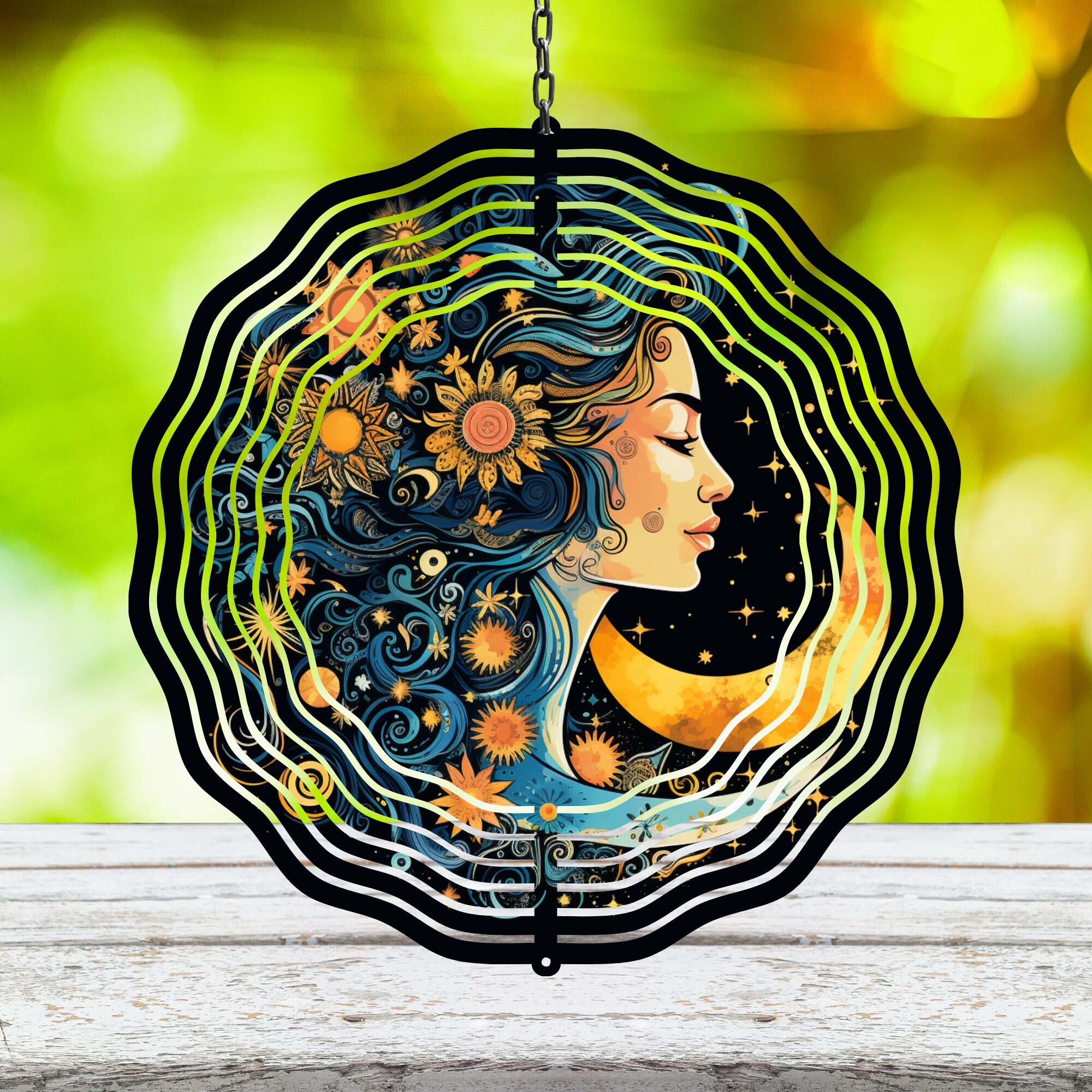 Sun Moon Wind Spinner Png Wind Spinner Sublimation Designs - Etsy