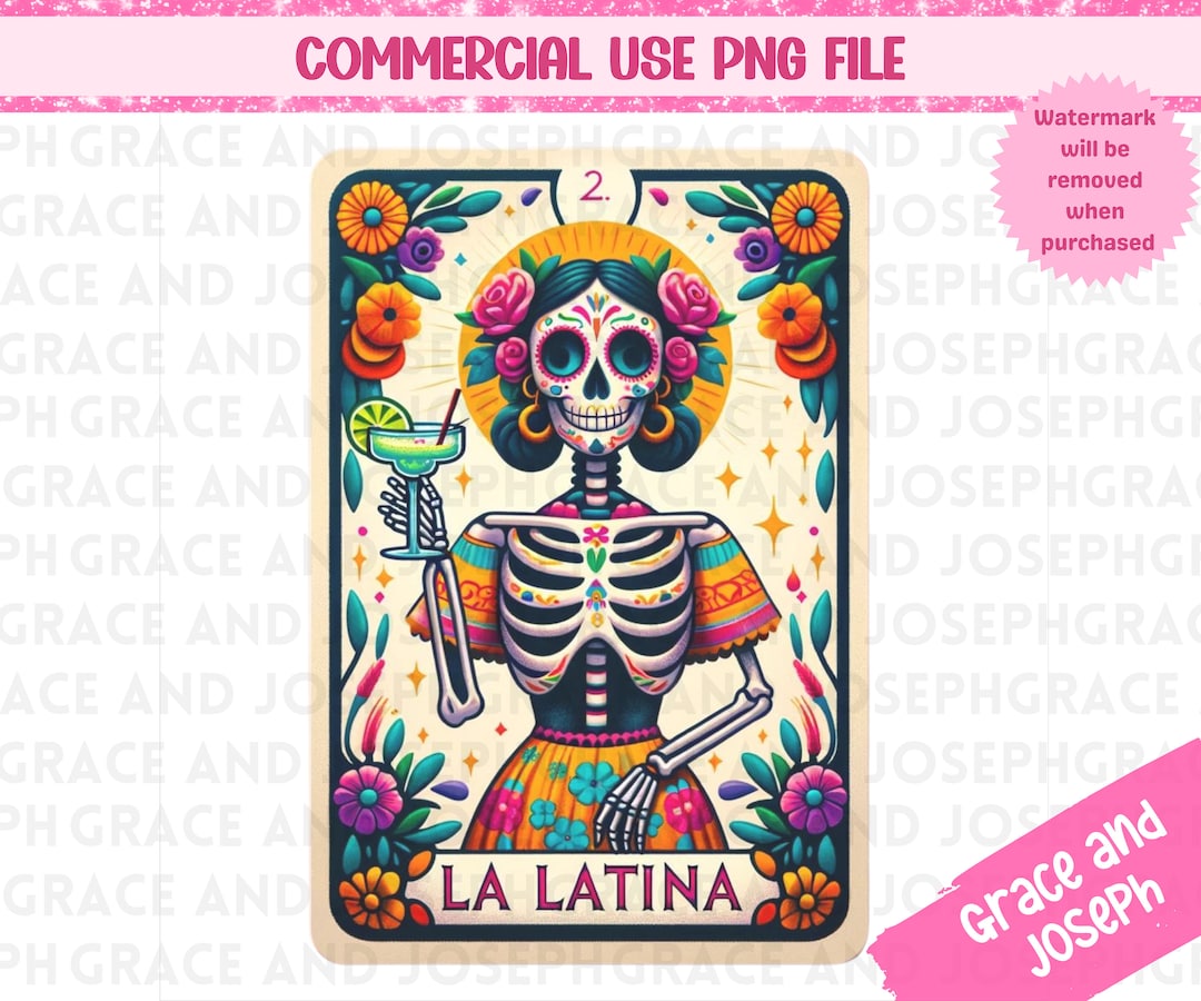 La Latina Tarot Card PNG Funny Tarot Card PNG Skeleton Sublimation ...