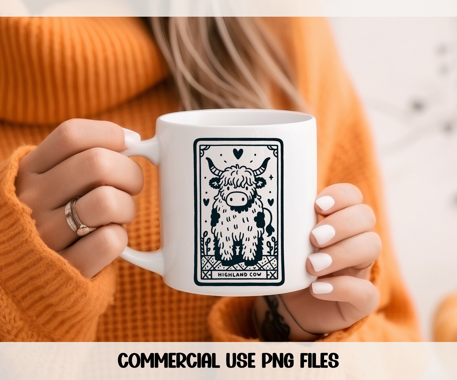 Highland Cow Tarot Card Png Highland Cow Png Cow PNG Tarot Card PNG ...