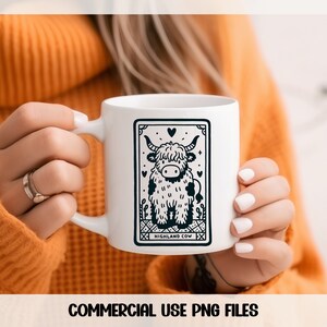Highland Cow Tarot Card Png Highland Cow Png Cow PNG Tarot Card PNG ...