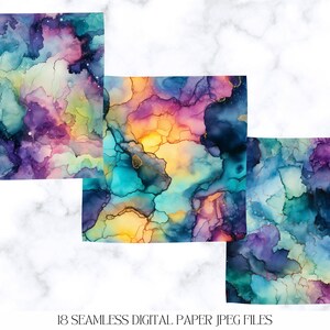 Alcohol Ink Digital Paper Seamless Watercolor Textures Alcohol Ink ...