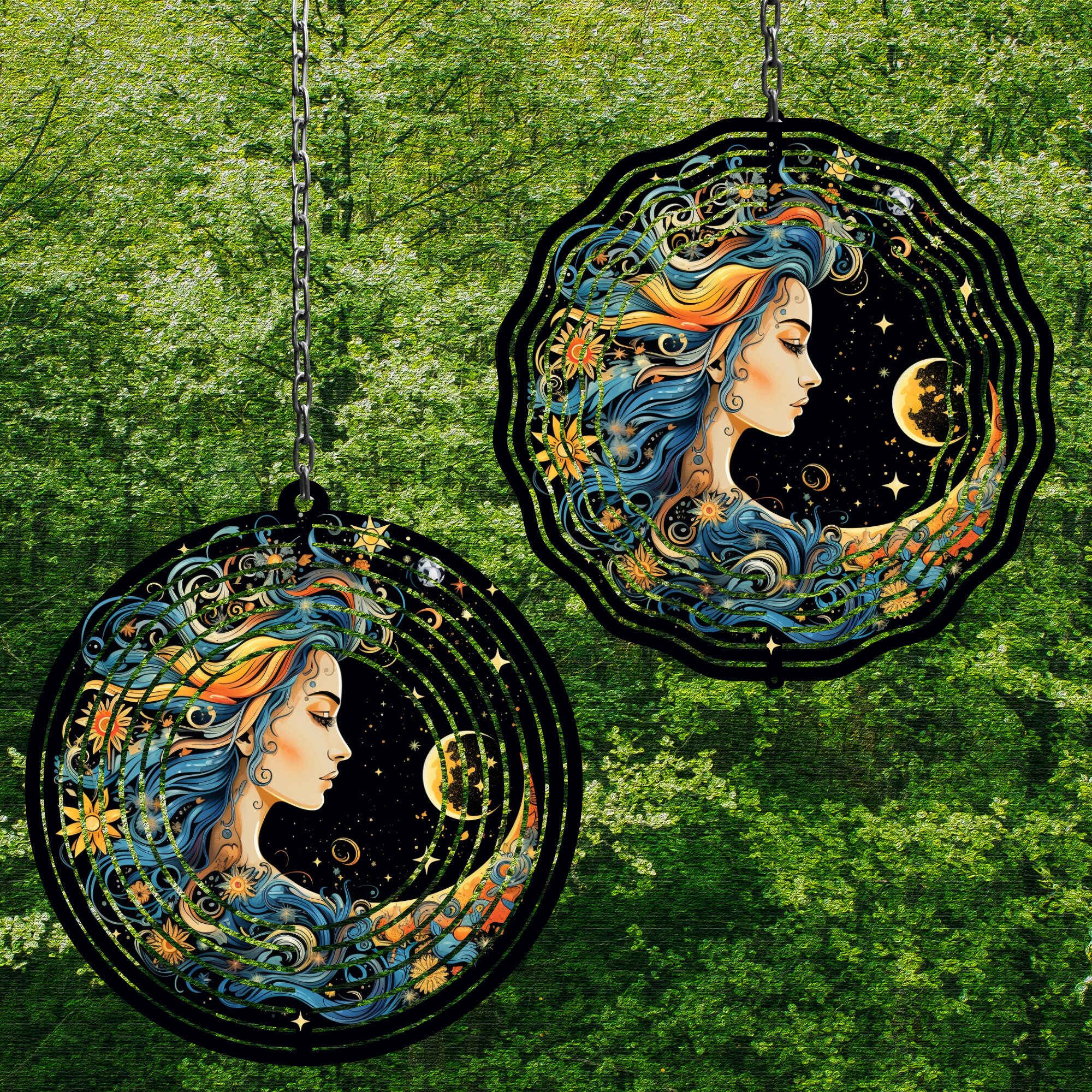 Sun Moon Wind Spinner Wind Spinner Png Wind Spinner - Etsy