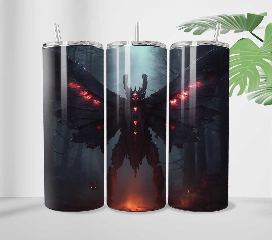 Mothman Tumbler 20 Oz Skinny Straight and Tapered Tumbler Sublimation ...