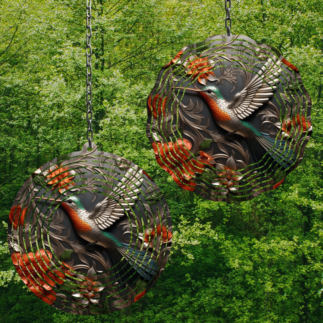 Hummingbird Wind Spinner Wind Spinner Png Wind Spinner - Etsy