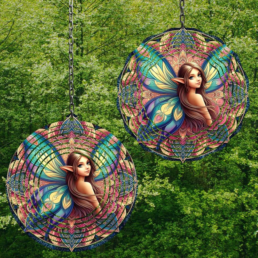 Pink Fairy Wind Spinner Wind Spinner Png Fairy Mandala Wind Spinner ...
