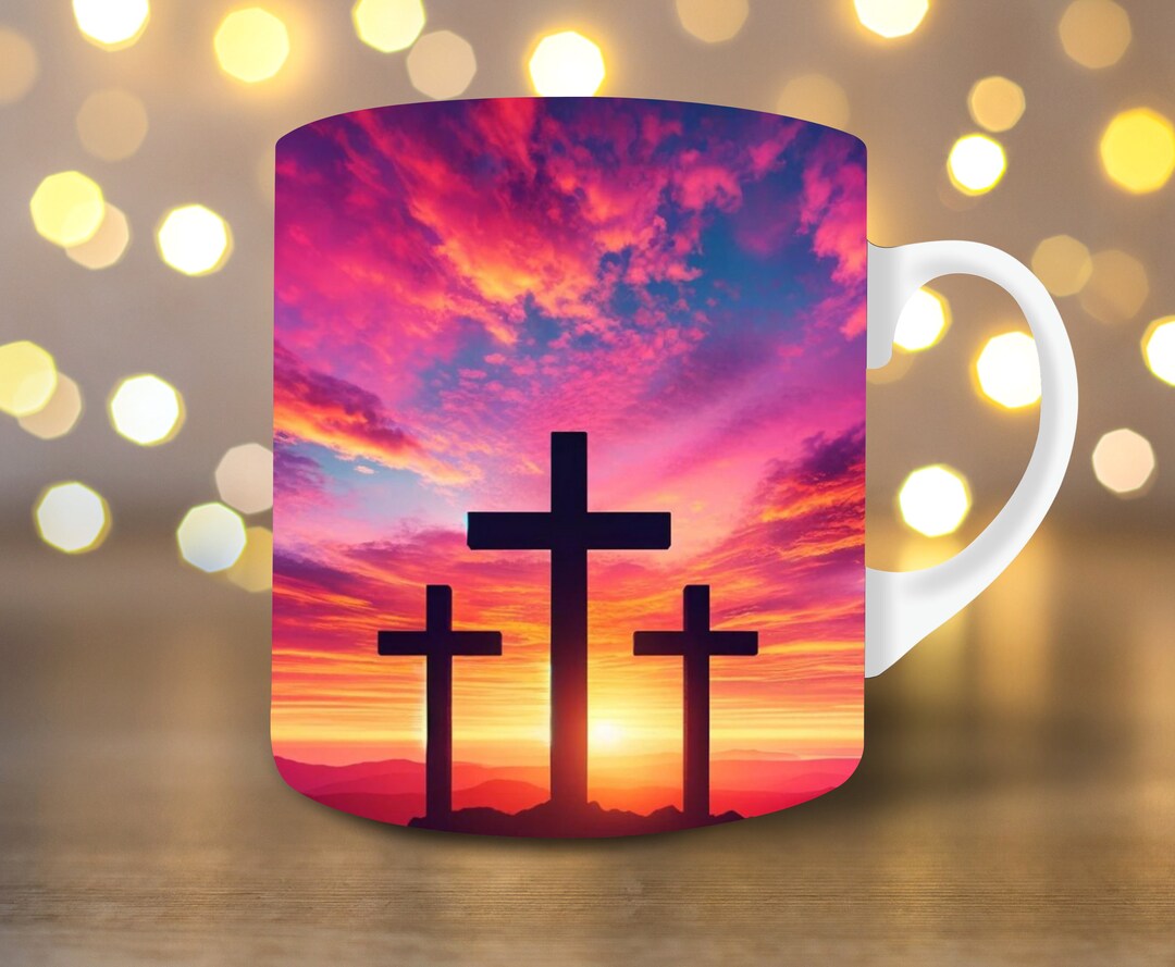 Sunset Cross Mug Wrap 3d Mug Wrap 3D Mug Coffee Mug Wrap Mug ...