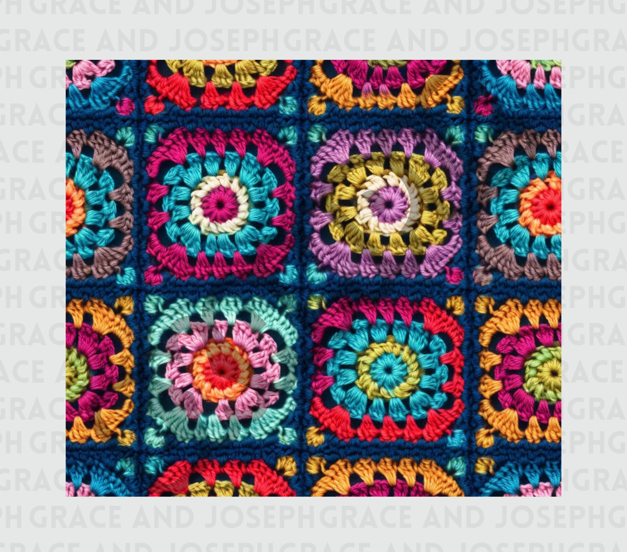 3D Crochet Granny Square Tumbler Straight AND Tapered Tumbler Wrap Yarn ...