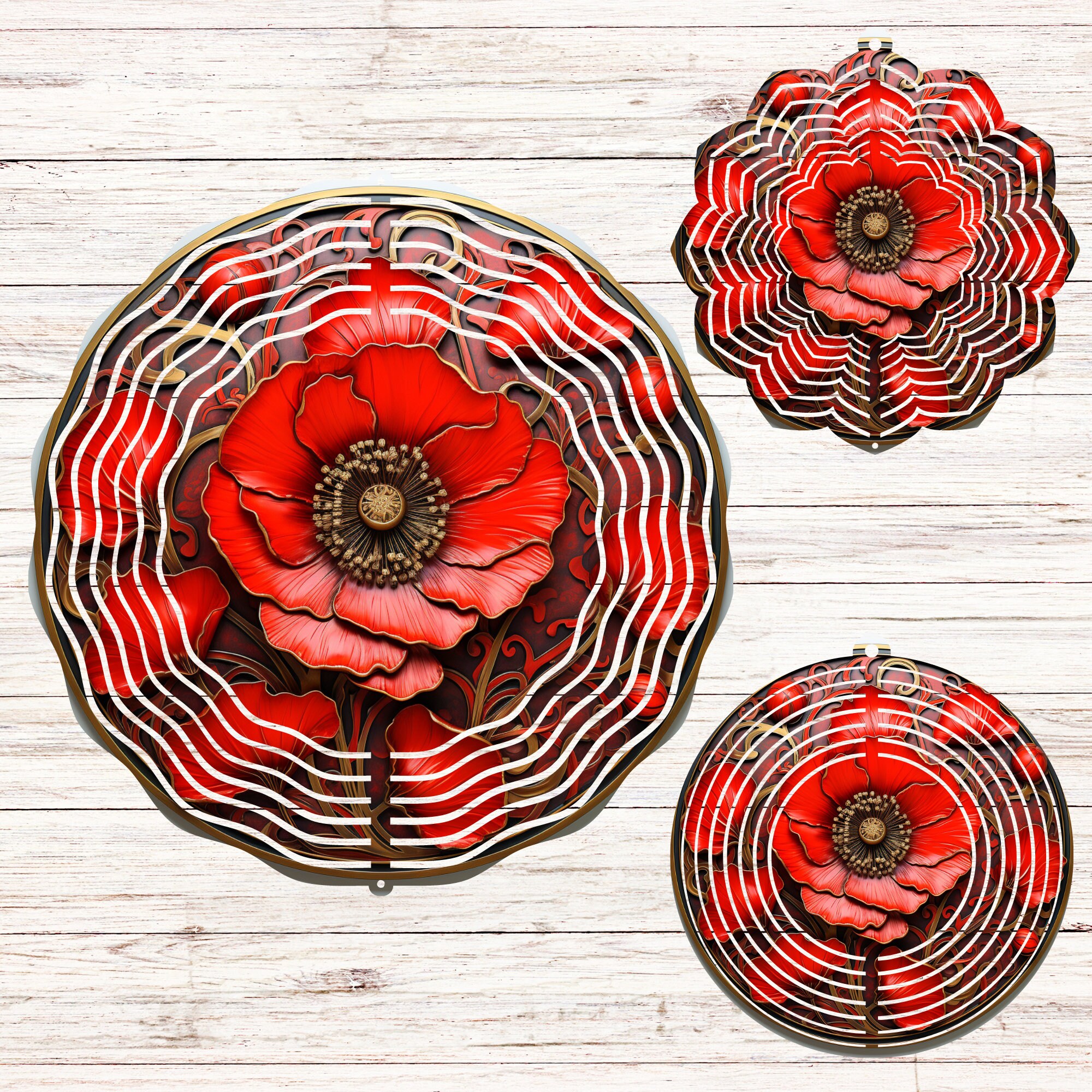 3D Red Poppy Wind Spinner Png Wind Spinner Sublimation Designs - Etsy