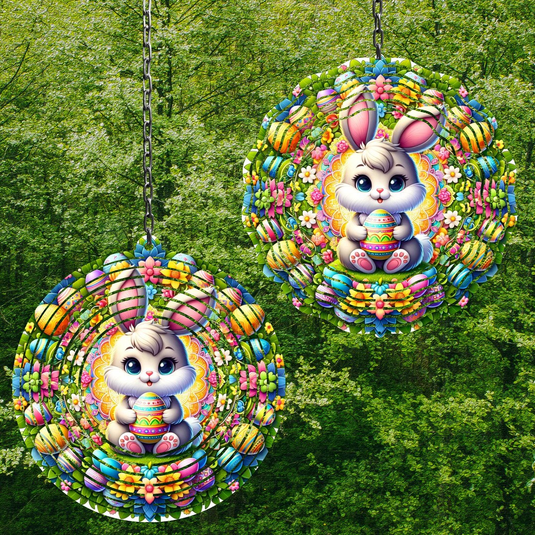 Easter Bunny Wind Spinner Mandala Wind Spinner Png Wind Spinner ...