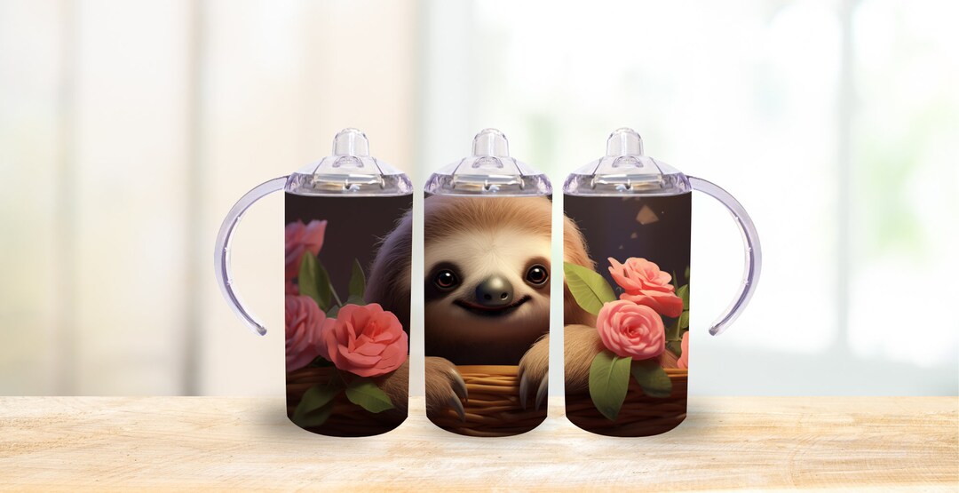 Baby Sloth Kids Tumbler Wrap 12oz Kids Tumbler Wrap Kids Tumbler Wrap ...