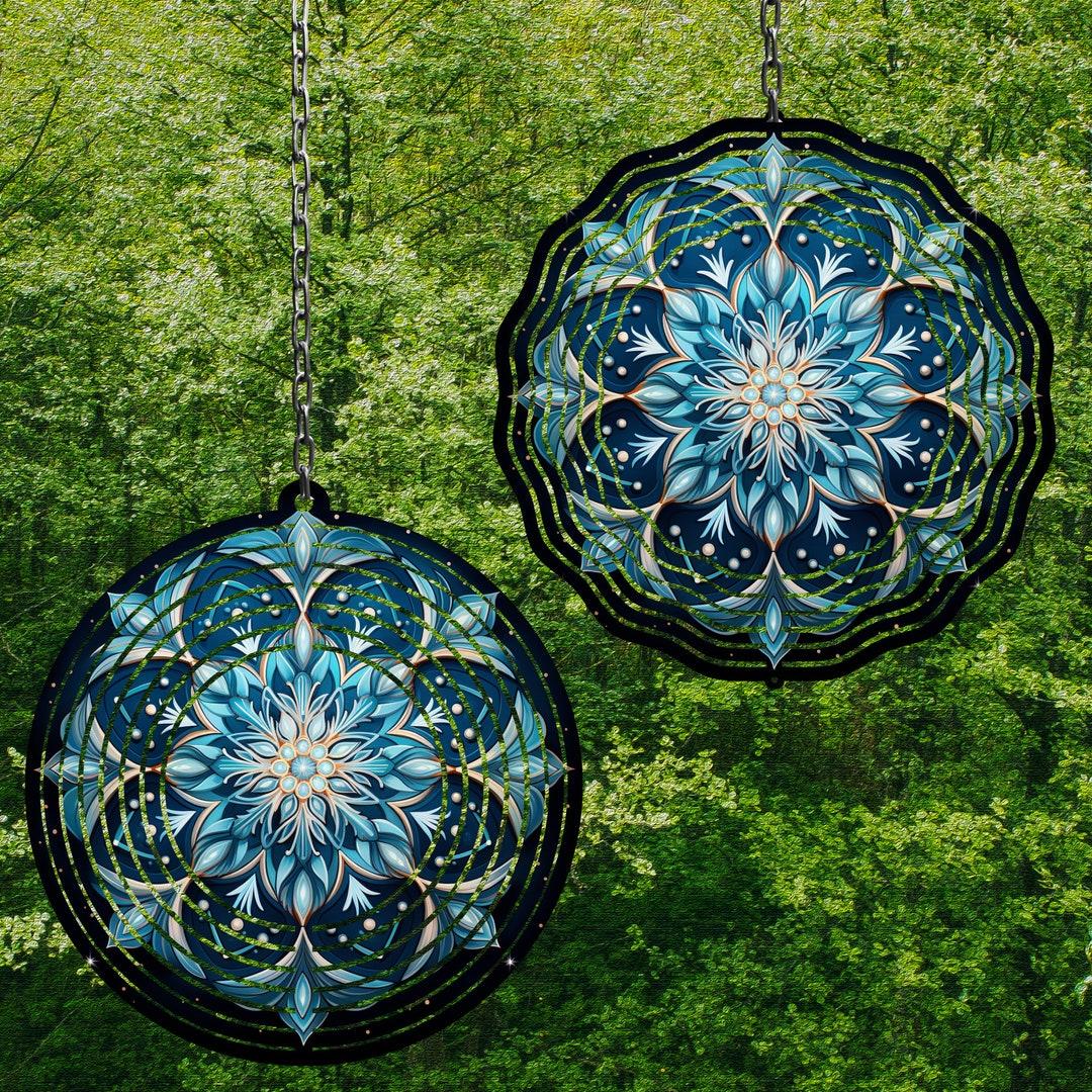 Snowflake Wind Spinner Wind Spinner Png Wind Spinner Sublimation ...