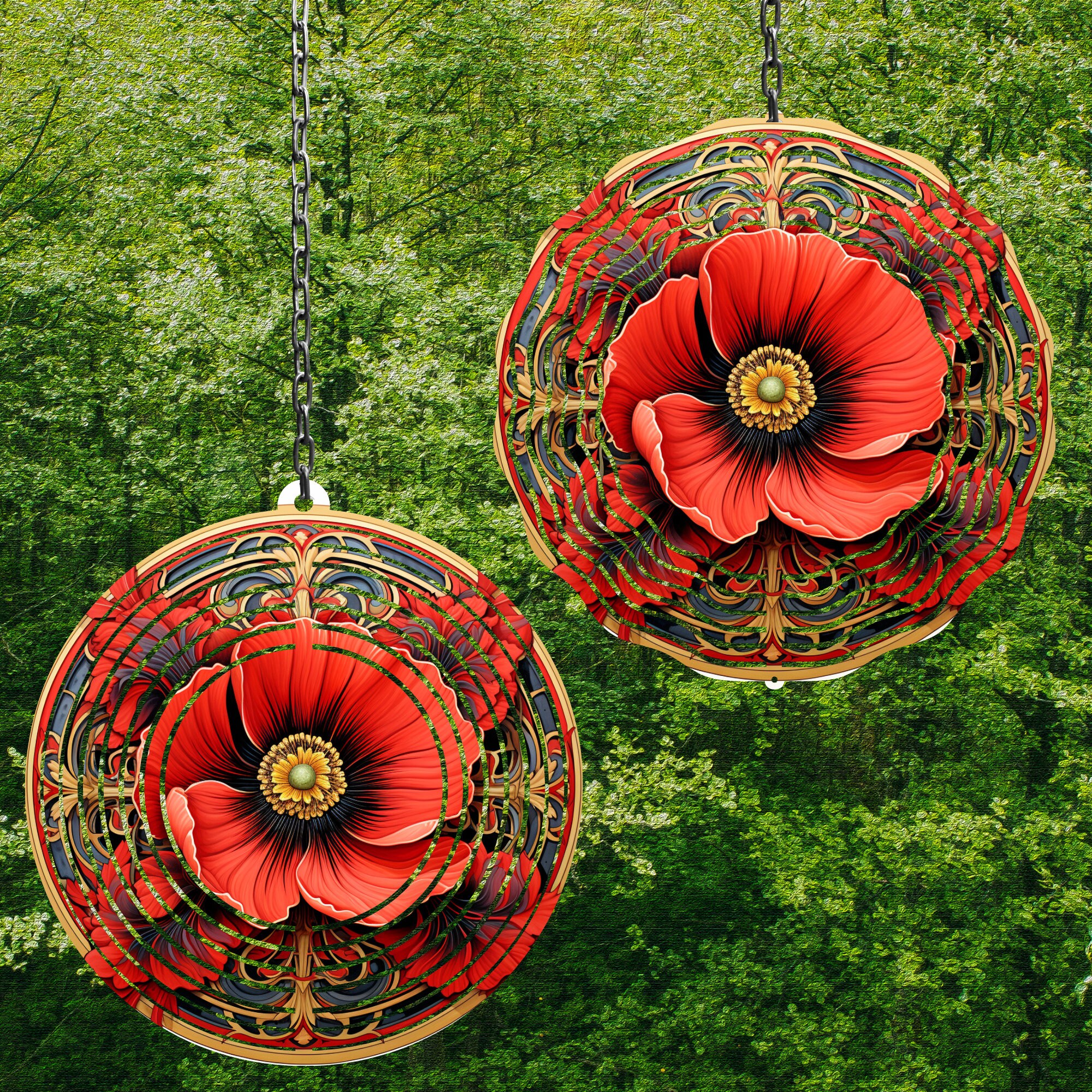 Red Poppy Wind Spinner Png Wind Spinner Sublimation Designs Wind ...