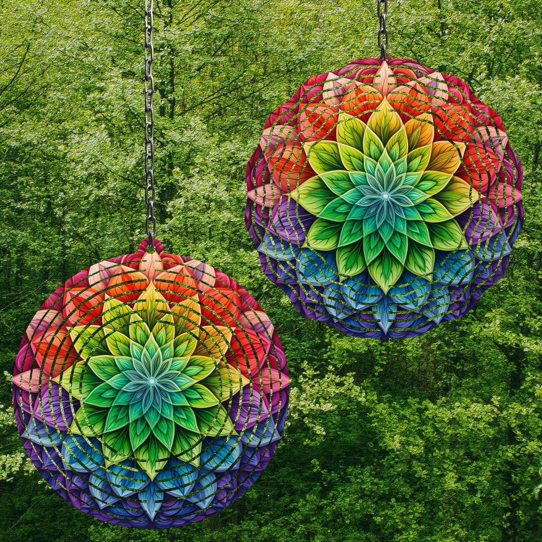 Chakra Rainbow Wind Spinner Wind Spinner Png Wind Spinner Sublimation ...