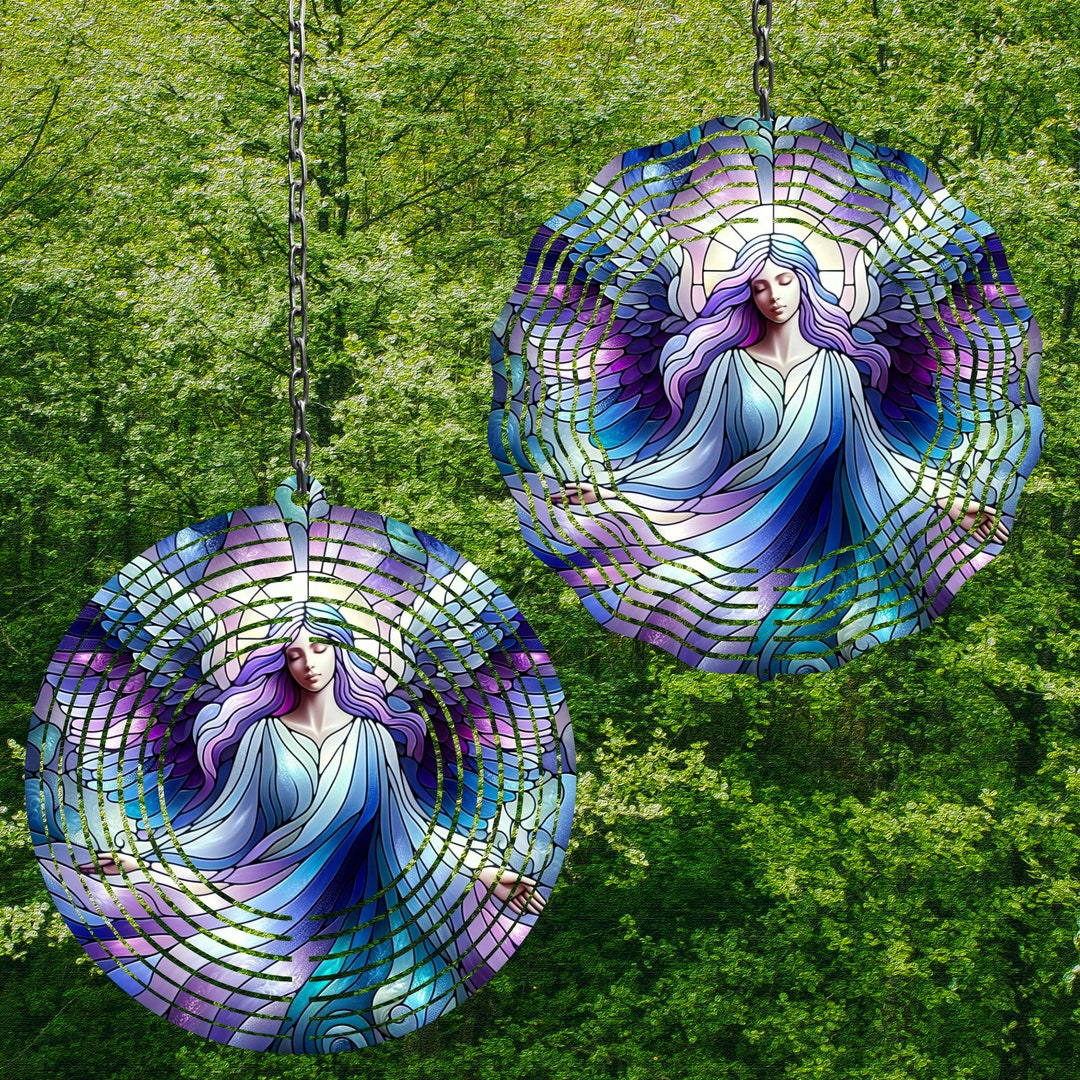 Stained Glass Angel Wind Spinner Wind Spinner Png Wind Spinner ...