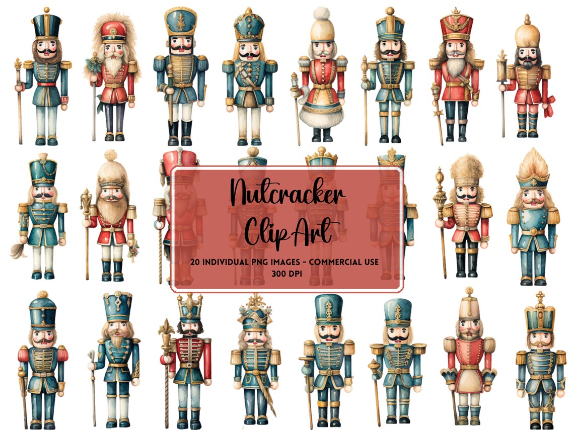 Nutcracker Clipart Royal Nutcracker Clipart Christmas Clipart - Etsy