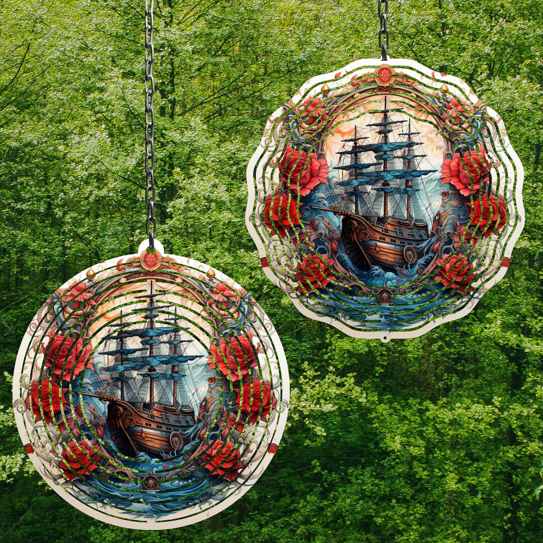 Pirate Ship Wind Spinner Wind Spinner Png Wind Spinner Sublimation ...