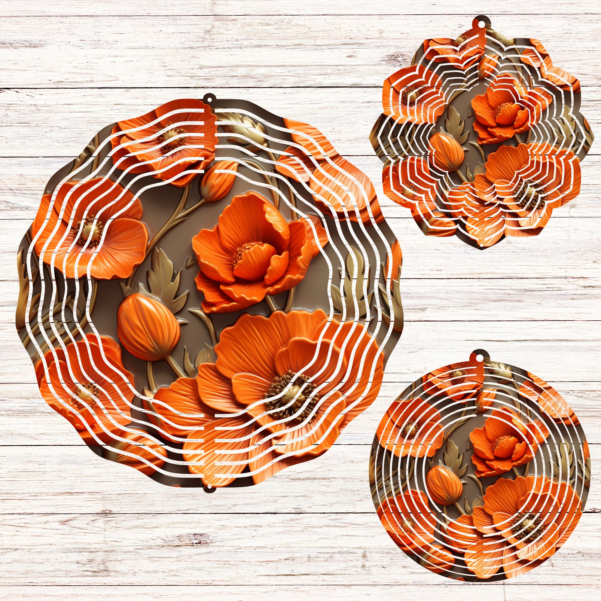 3D Poppy Wind Spinner Wind Spinner Png Wind Spinner - Etsy