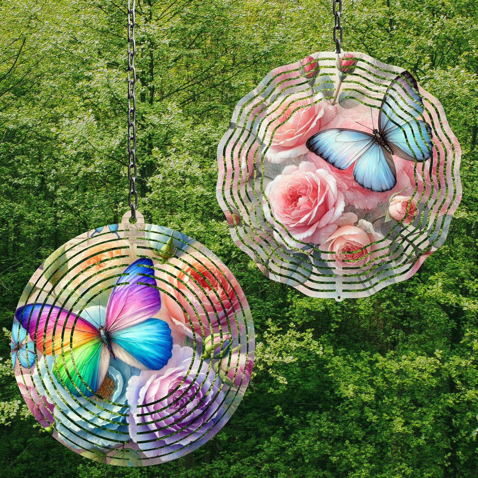 Ephemeral Butterfly Wind Spinner Bundle Butterflies Rose Wind Spinner ...