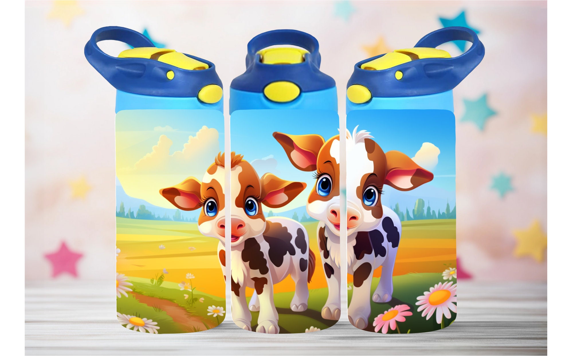 Cow Kids Tumbler Wrap 12 Oz Flip Top Sippy Cup Kids Tumbler - Etsy