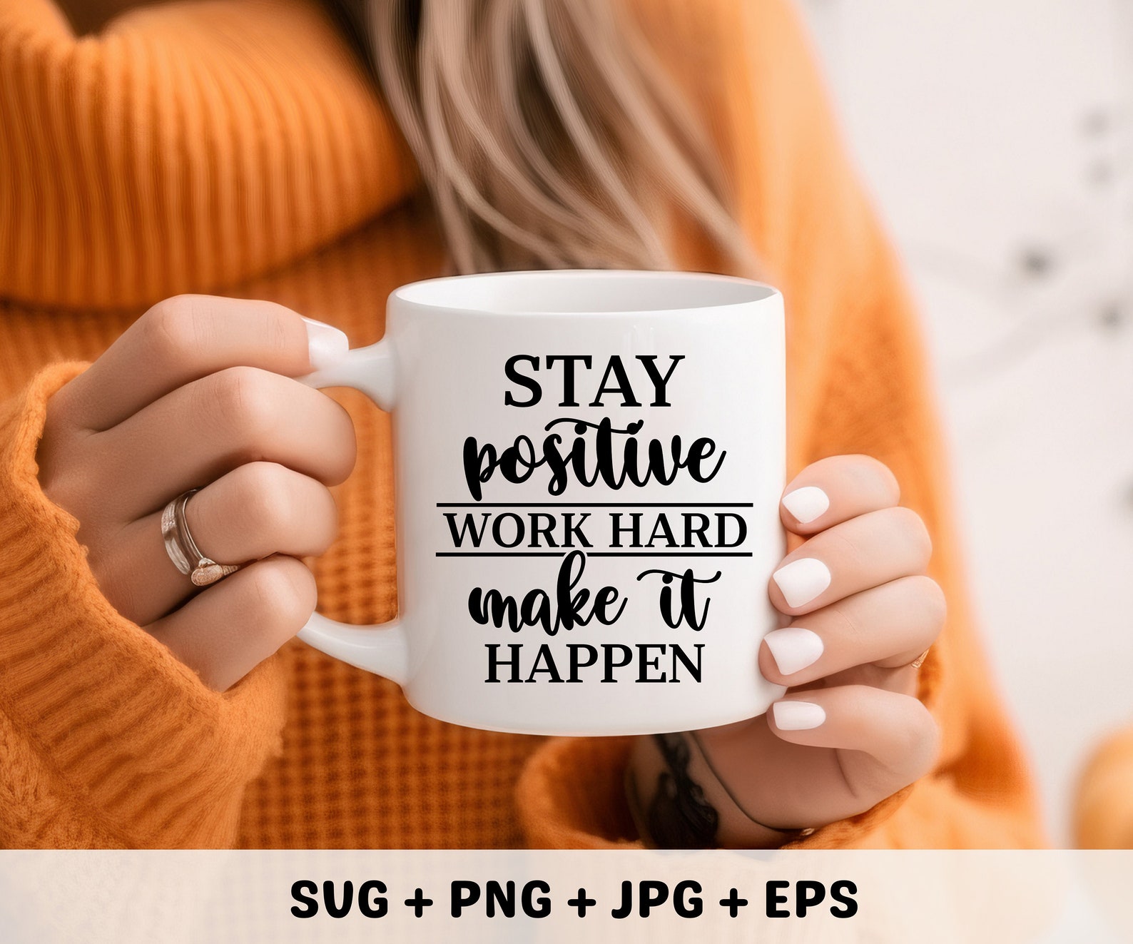 Stay Positive Work Hard Svg Motivational Quotes Svg Inspirational Svg ...