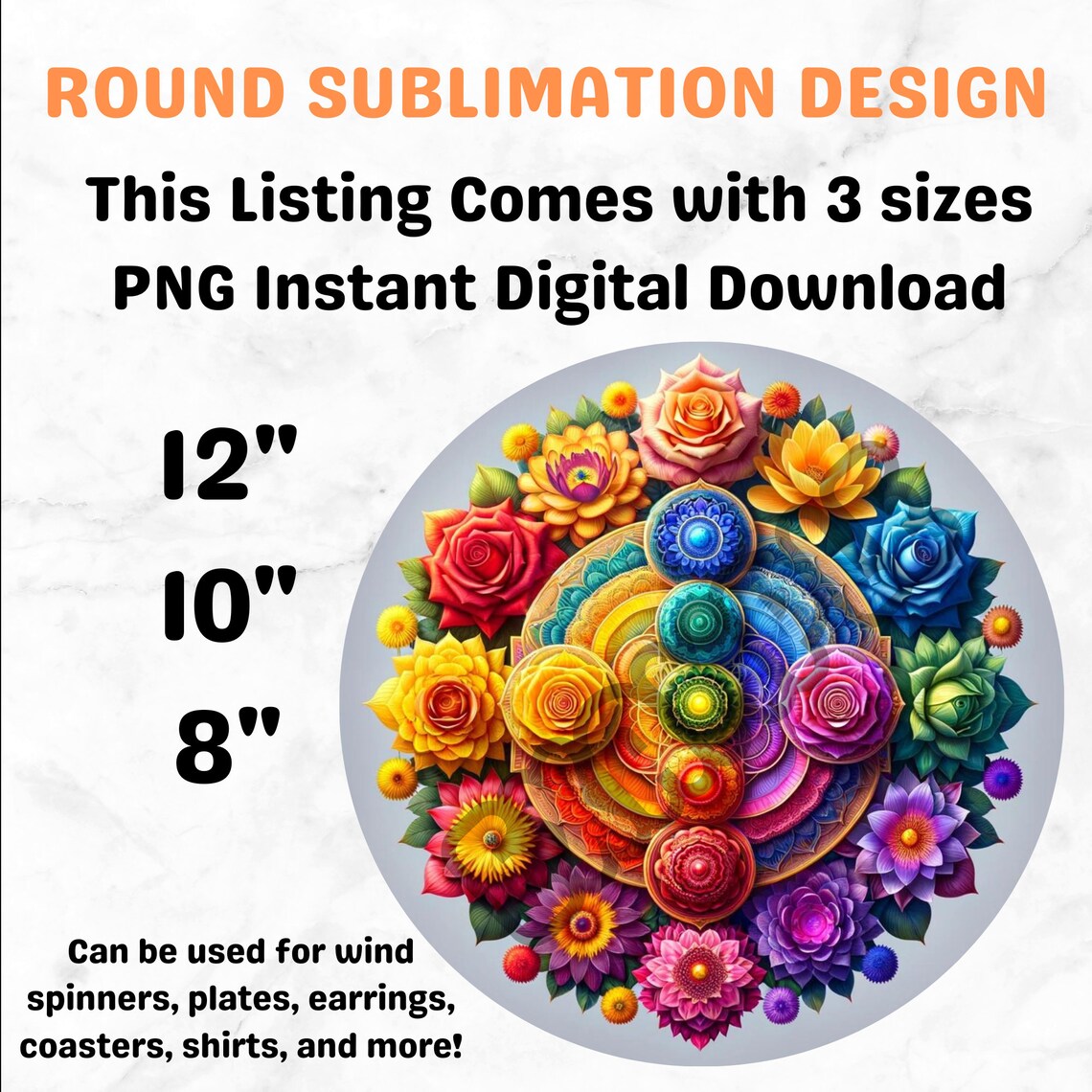 Floral Chakra Wind Spinner Mandala Wind Spinner Png Wind Spinner ...
