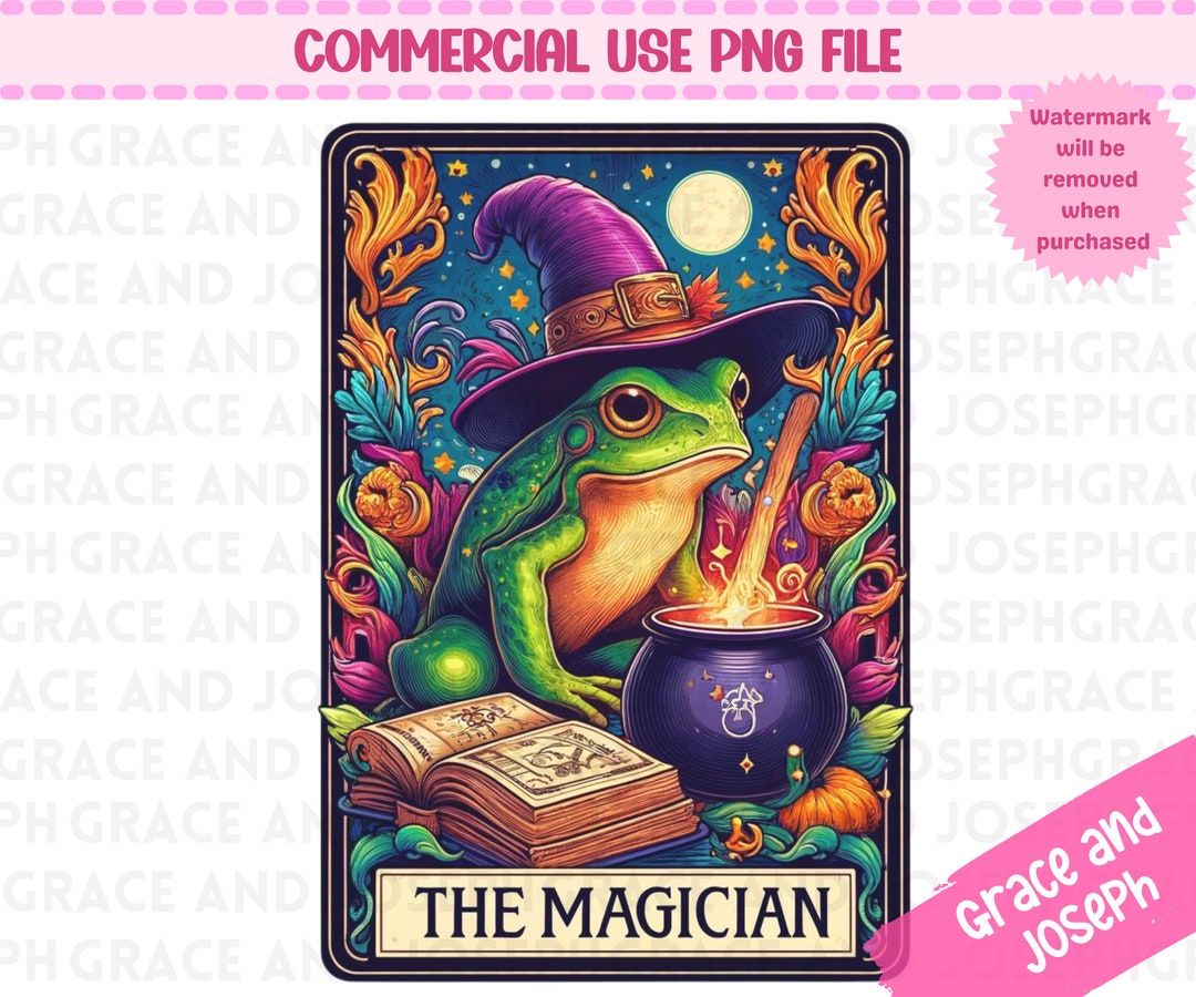 The Magician Tarot Card PNG Tarot Card Png Frog Sublimation Design ...
