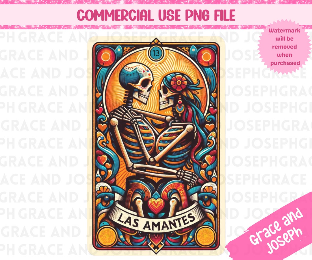 La Amantes Tarot Card PNG the Lovers Tarot Card PNG Sublimation Design ...