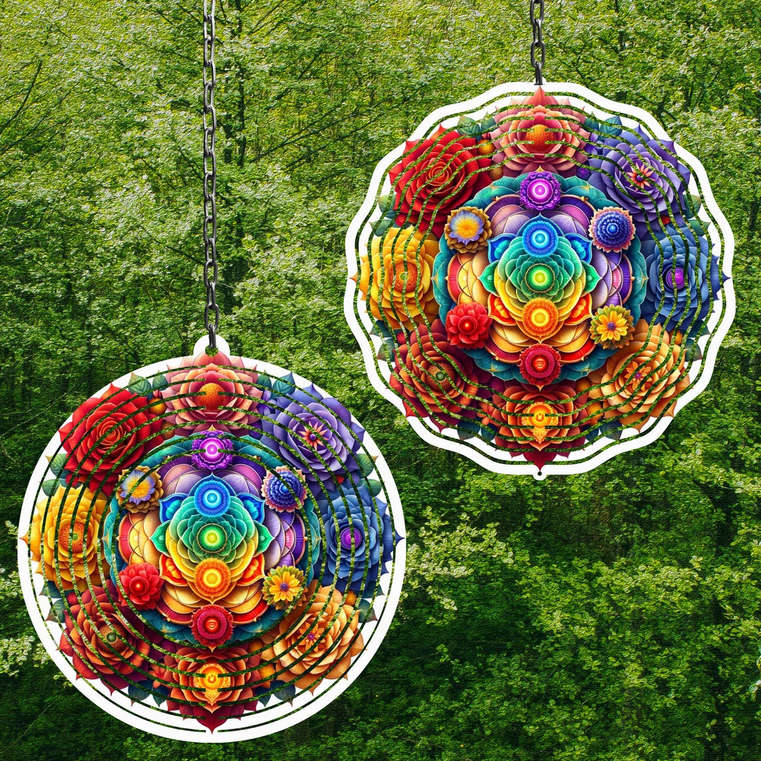 Flower Chakra Wind Spinner Mandala Wind Spinner Png Wind Spinner ...