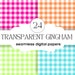 Picnic Gingham Digital Paper Transparent Gingham Textures Digital Paper ...