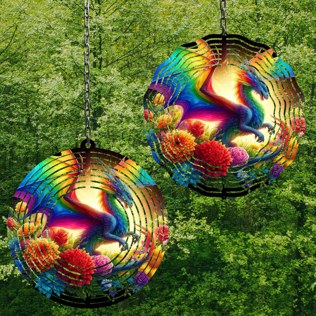 Dragon Wind Spinner Rainbow Dragon Wind Spinner Png Wind Spinner ...