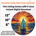 Sailboat Wind Spinner Stained Glass Sublimation Design Wind Spinner ...