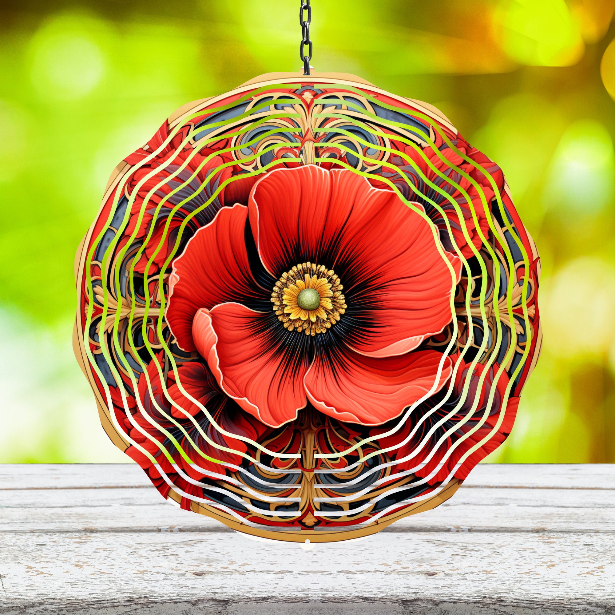 Red Poppy Wind Spinner Png Wind Spinner Sublimation Designs Wind ...