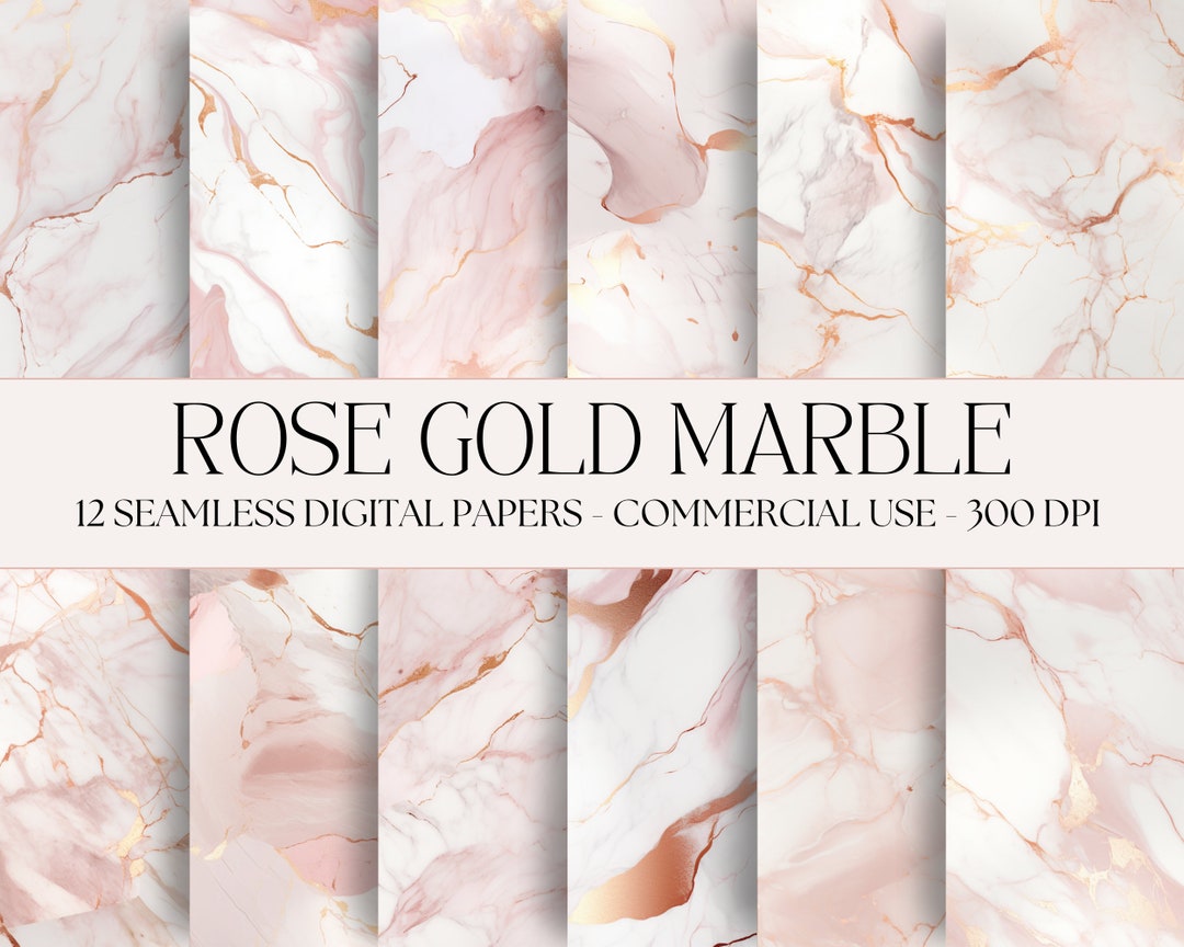 Rose Gold Marble Digital Paper Seamless Marble Textures Blush Pink ...