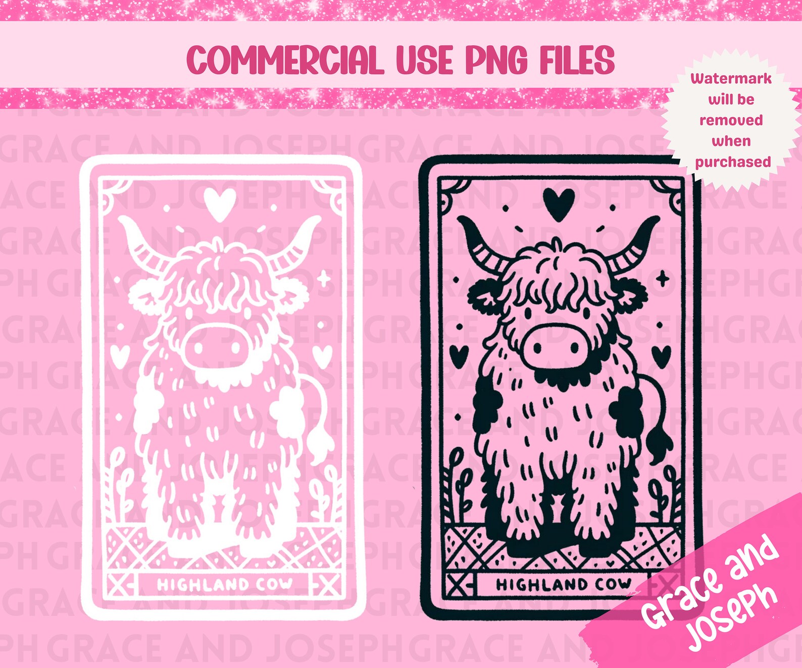 Highland Cow Tarot Card Png Highland Cow Png Cow PNG Tarot Card PNG ...