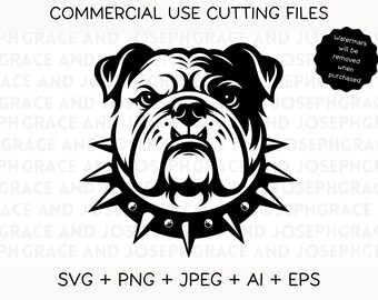 Bulldog Mascot Svg Png | Bulldog Clip Art | | Bulldog Mom Svg | Bulldog Head | Instant Download ...