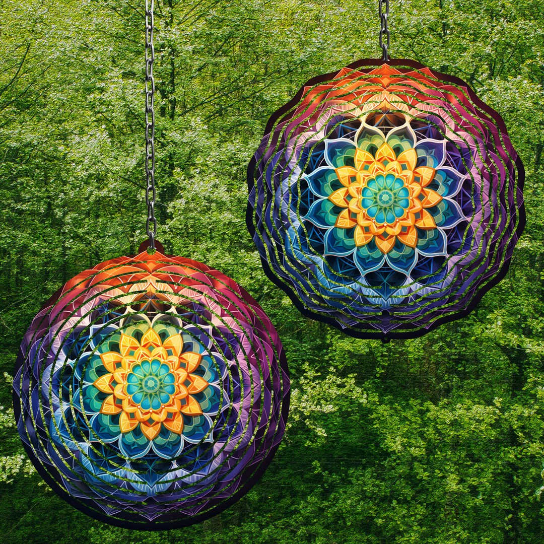 Rainbow Chakra Wind Spinner Wind Spinner Png Wind Spinner Sublimation ...