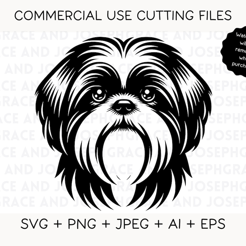 Shih Tzu Silhouette - Etsy