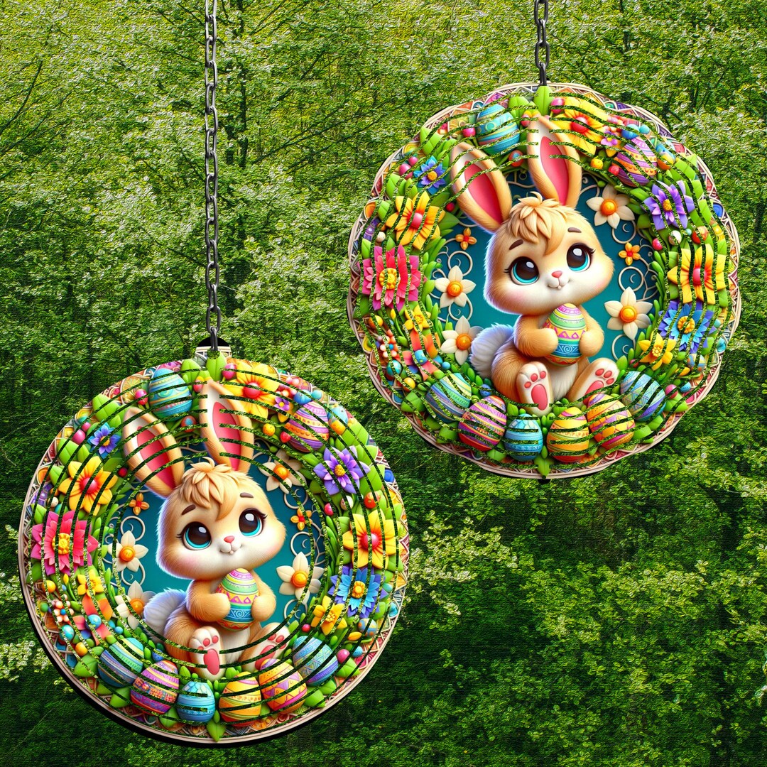 Easter Bunny Wind Spinner Mandala Wind Spinner Png Wind Spinner ...