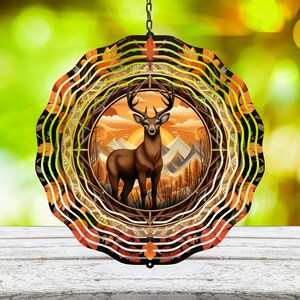 Fall Deer Wind Spinner Png Wind Spinner Sublimation Designs Wind ...