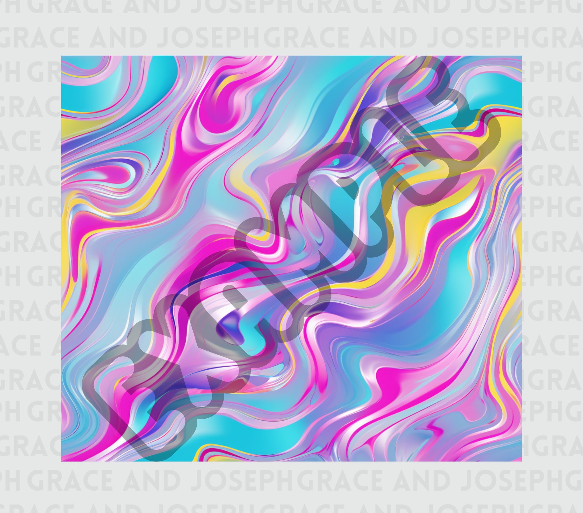 Y2k Neon Rainbow Swirl Color Splash 20 Oz Skinny Straight and Tapered ...