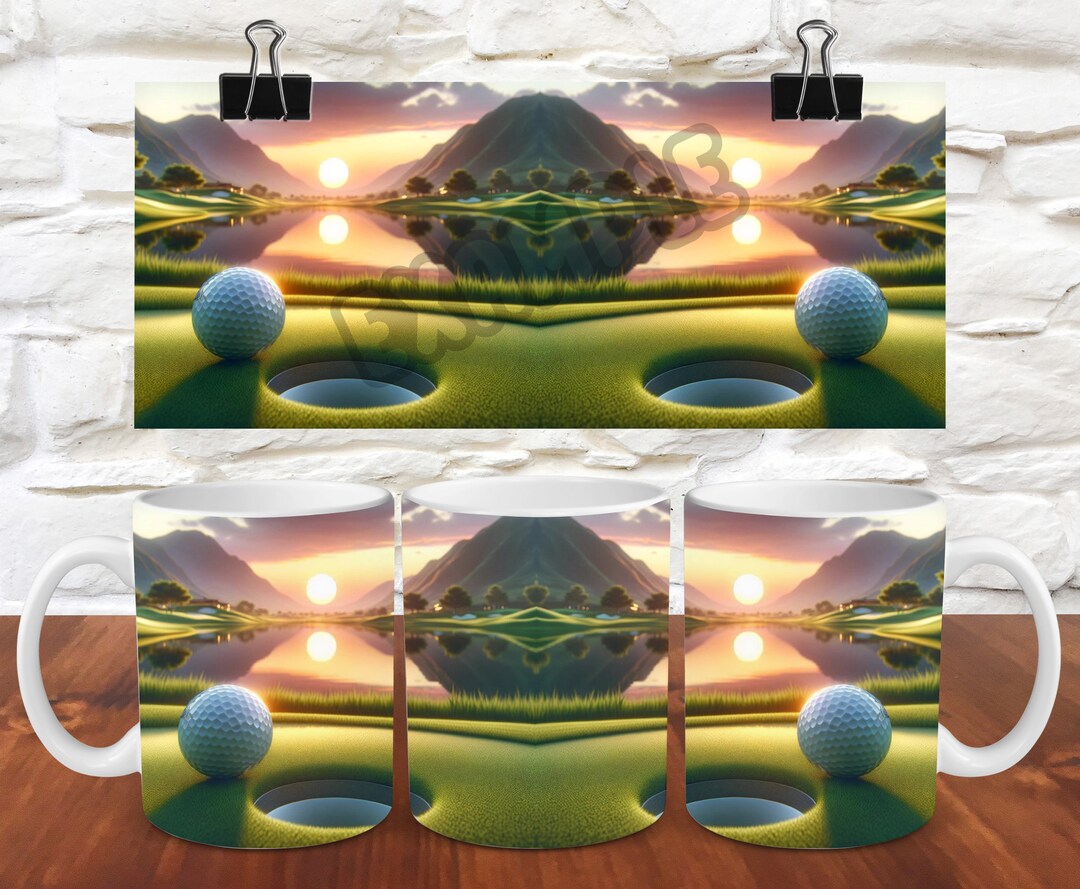 3D Golf Mug Wrap 11oz Mug Wrap 15oz Mug Wrap Mug Sublimation Design 3d ...