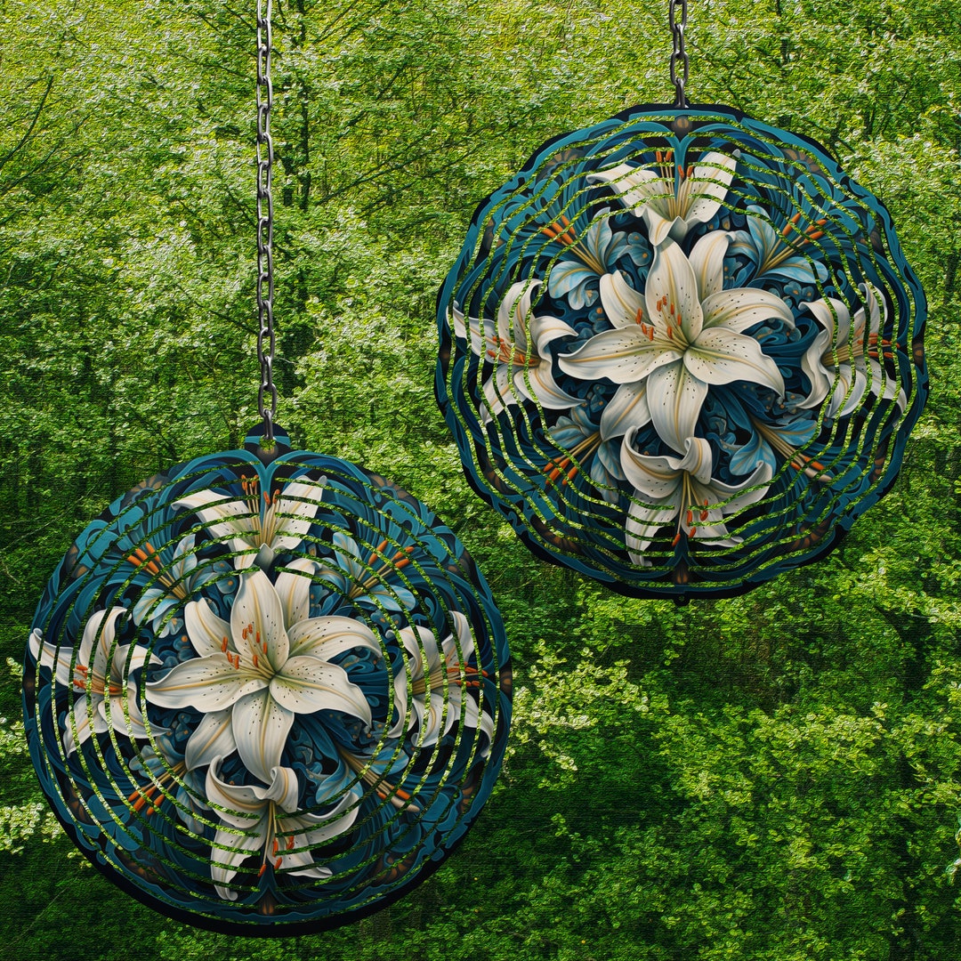 Lily Wind Spinner Wind Spinner Png Wind Spinner Sublimation Designs Wind Spinner Designs 8 in ...