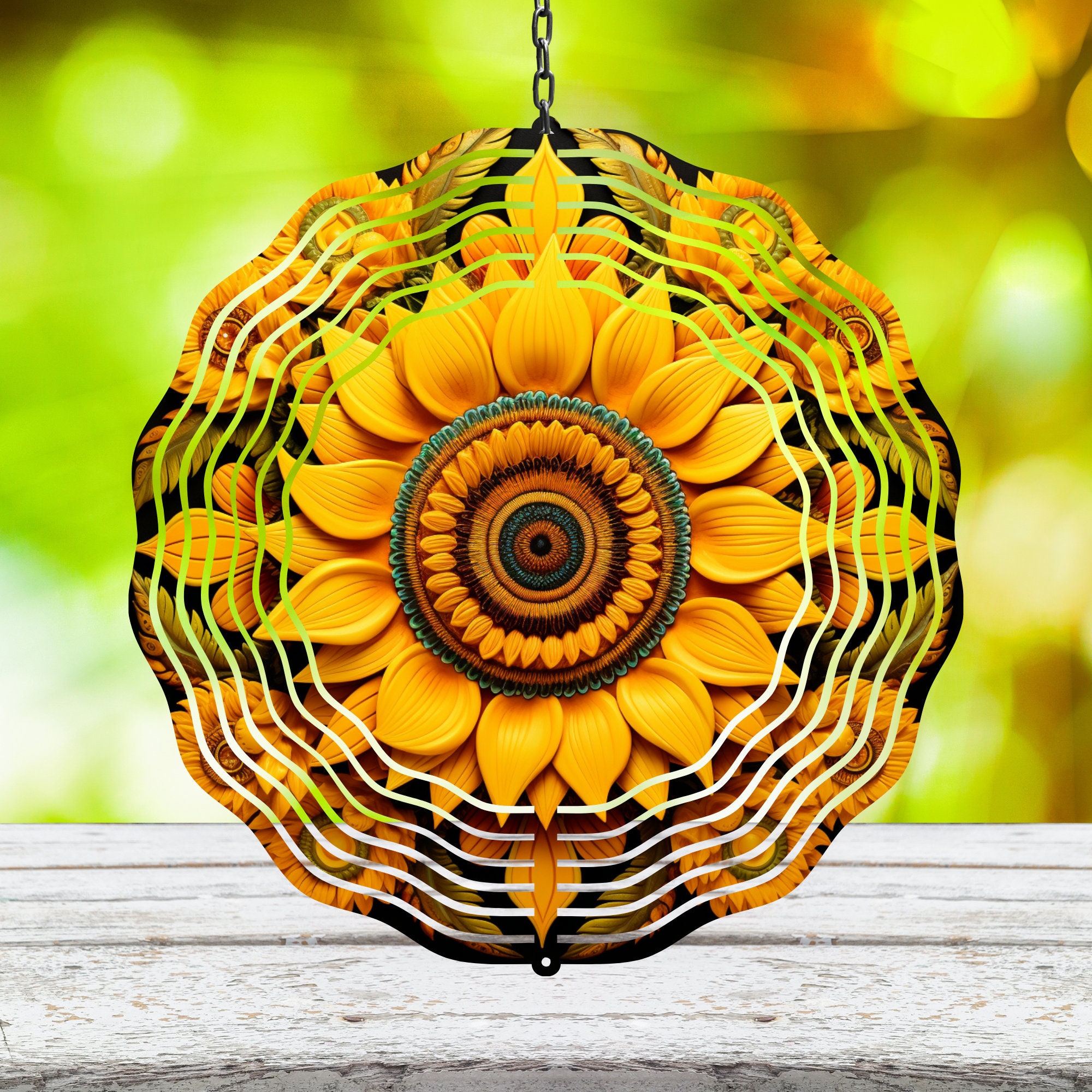 3d Sunflower Wind Spinner Wind Spinner Png Wind Spinner Sublimation ...