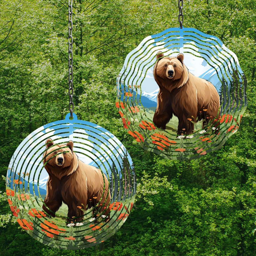 Grizzly Bear Wind Spinner Wind Spinner Png Wind Spinner Sublimation ...