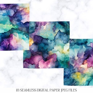 Alcohol Ink Digital Paper Seamless Watercolor Textures Alcohol Ink ...
