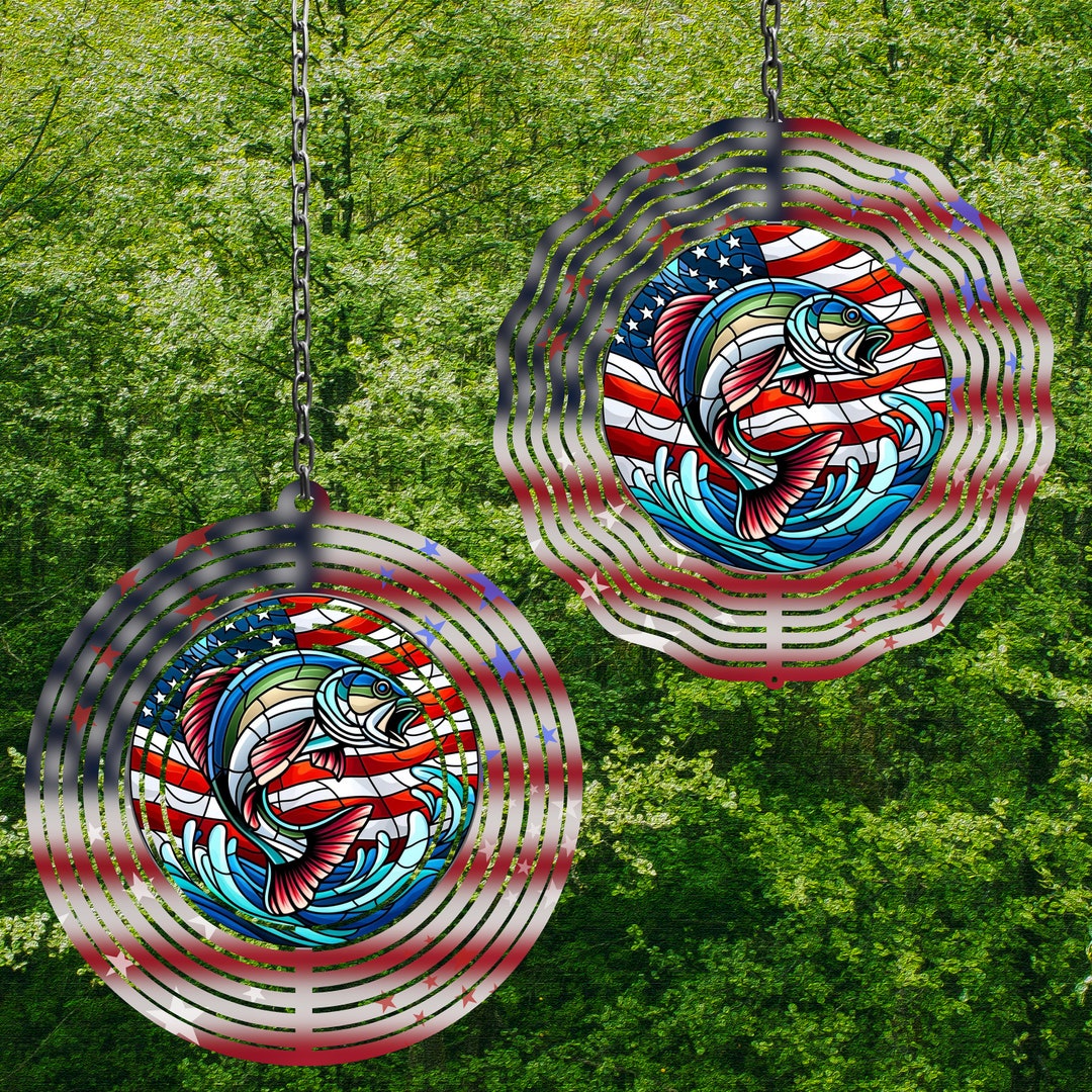 American Flag Wind Spinner Fishing Wind Spinner Png Trout Wind Spinner ...