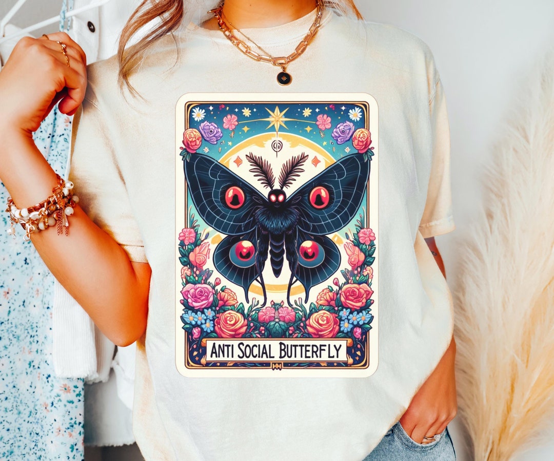 The Anti Social Butterfly Tarot Card PNG Mothman Png Funny Tarot Card ...