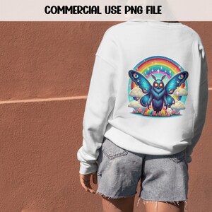 Mothman Png Cute Rainbow Mothman Png Instant Digital Download ...